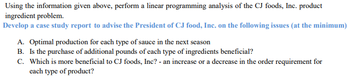 Solved 3. CJ foods, Inc is a company headquartered in South | Chegg.com