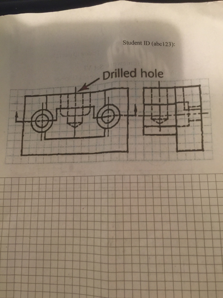 Solved redraw two given view and draw the section in proper | Chegg.com