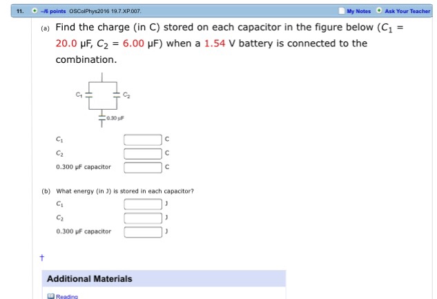 Solved Find the charge (in C) stored on each capacitor in | Chegg.com