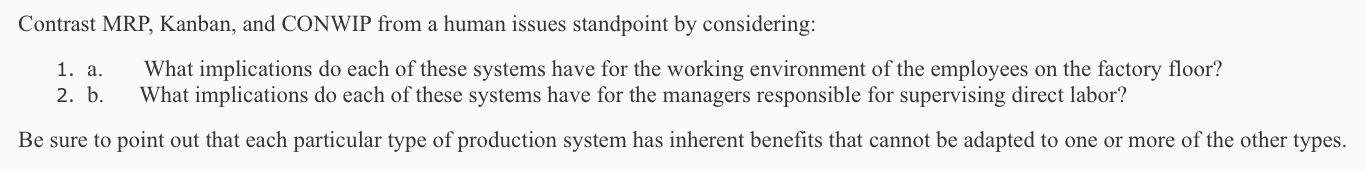 Solved The book name is Factory Physics, 3rd edition, | Chegg.com