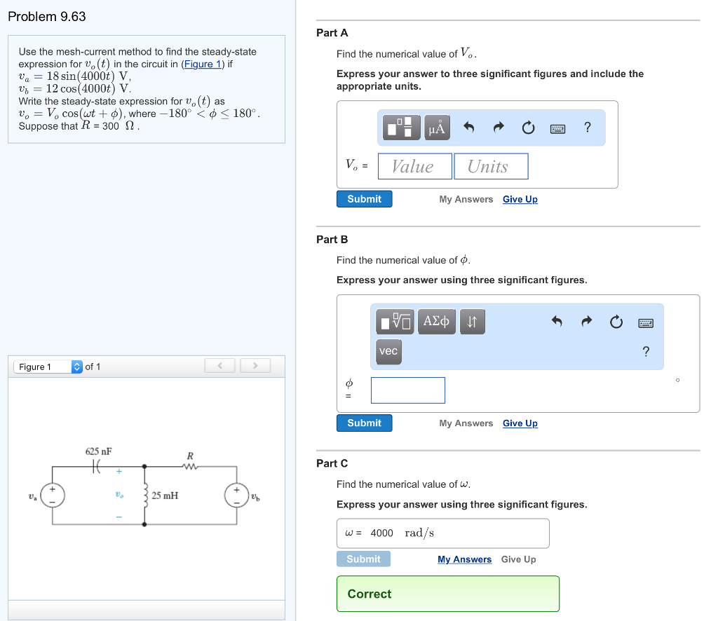 Solved Use the mesh-current method to find the steady-state | Chegg.com