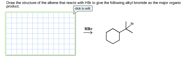 Solved Draw the structure of the alkene that reacts with HBr | Chegg.com