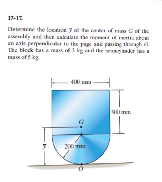 Solved Determine the location y of the center of mass G of | Chegg.com