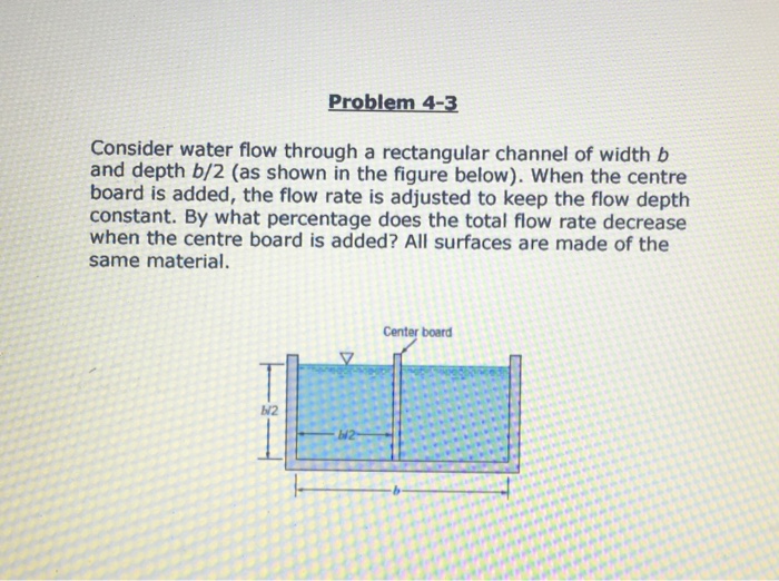 Solved Consider water flow through a rectangular channel of | Chegg.com