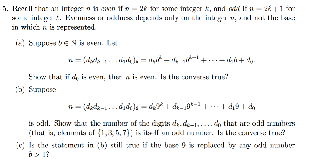 Solved Recall That An Integer N Is Even If N 2k For Some 0203