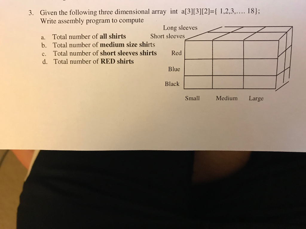 3. Given the following three dimensional array int | Chegg.com 3. Given the following three dimensional array int | Chegg.com