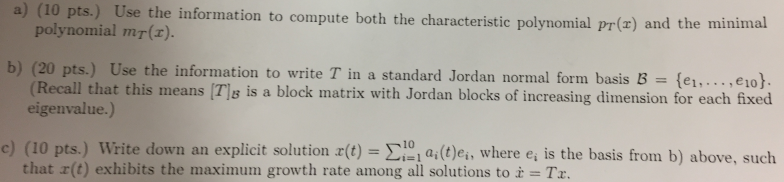 Solved Suppose that V is a 10 dimensional real vector space | Chegg.com