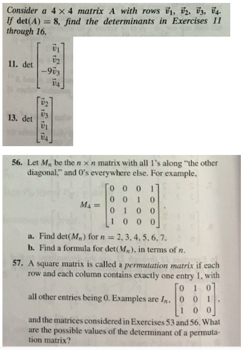 Solved Consider a 4 times 4 matrix A with rows v_1, v_2, | Chegg.com
