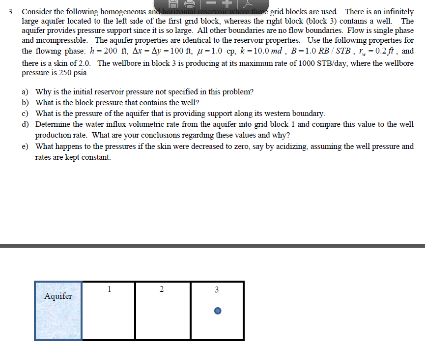 3. Consider the following homogeneous grid blocks are | Chegg.com