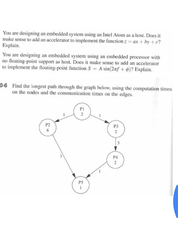 Solved You are designing an embedded system using an Intel | Chegg.com