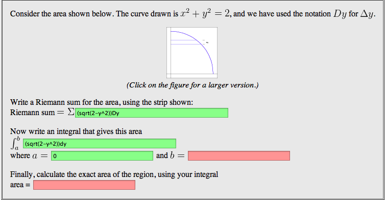Solved Consider the area shown below. The curve drawn is x2 | Chegg.com