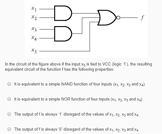 x2 In the circuit of the figure above if the input x5 | Chegg.com