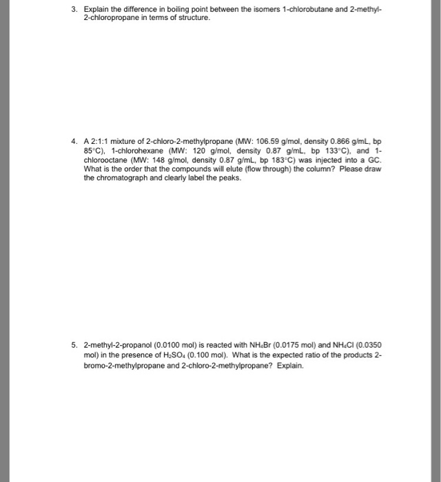 Solved Explain the difference in boiling point between the | Chegg.com