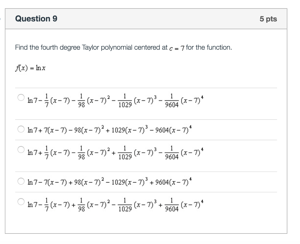 Solved Find the fourth degree Taylor polynomial centered at | Chegg.com