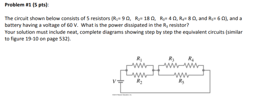 Solved Problem #1 (5 pts): The circuit shown below consists | Chegg.com