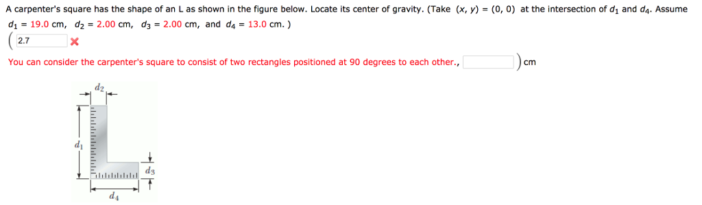 Solved A carpenter's square has the shape of an L as shown | Chegg.com