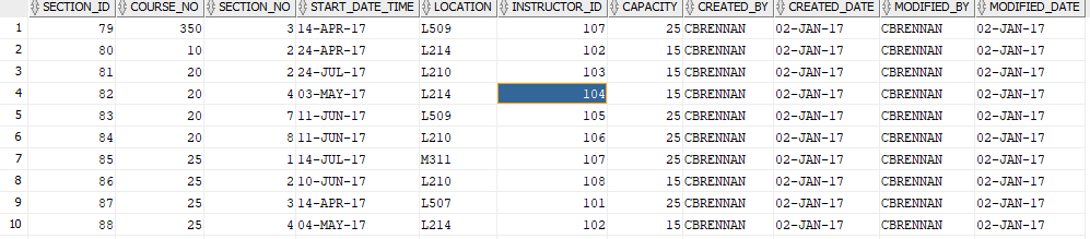 Solved I have a three table course section and enrollment. | Chegg.com