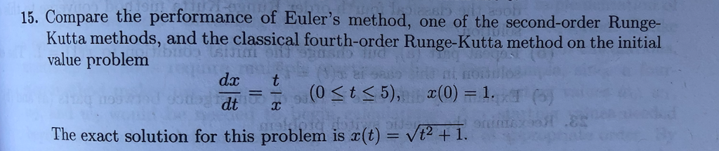 Section 7.4: #15. Use your Matlab scripts for Euler’s | Chegg.com