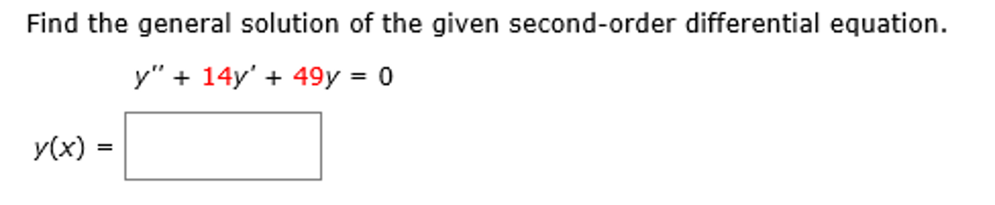 Solved Find the general solution of the given second-order | Chegg.com