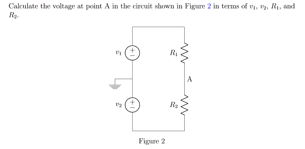 Solved Calculate the voltage at point A in the circuit shown | Chegg.com