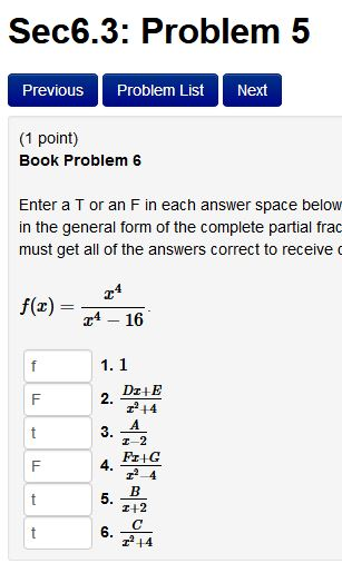 Solved Sec6.3: Problem 5 PreviousProble List Next (1 point) | Chegg.com