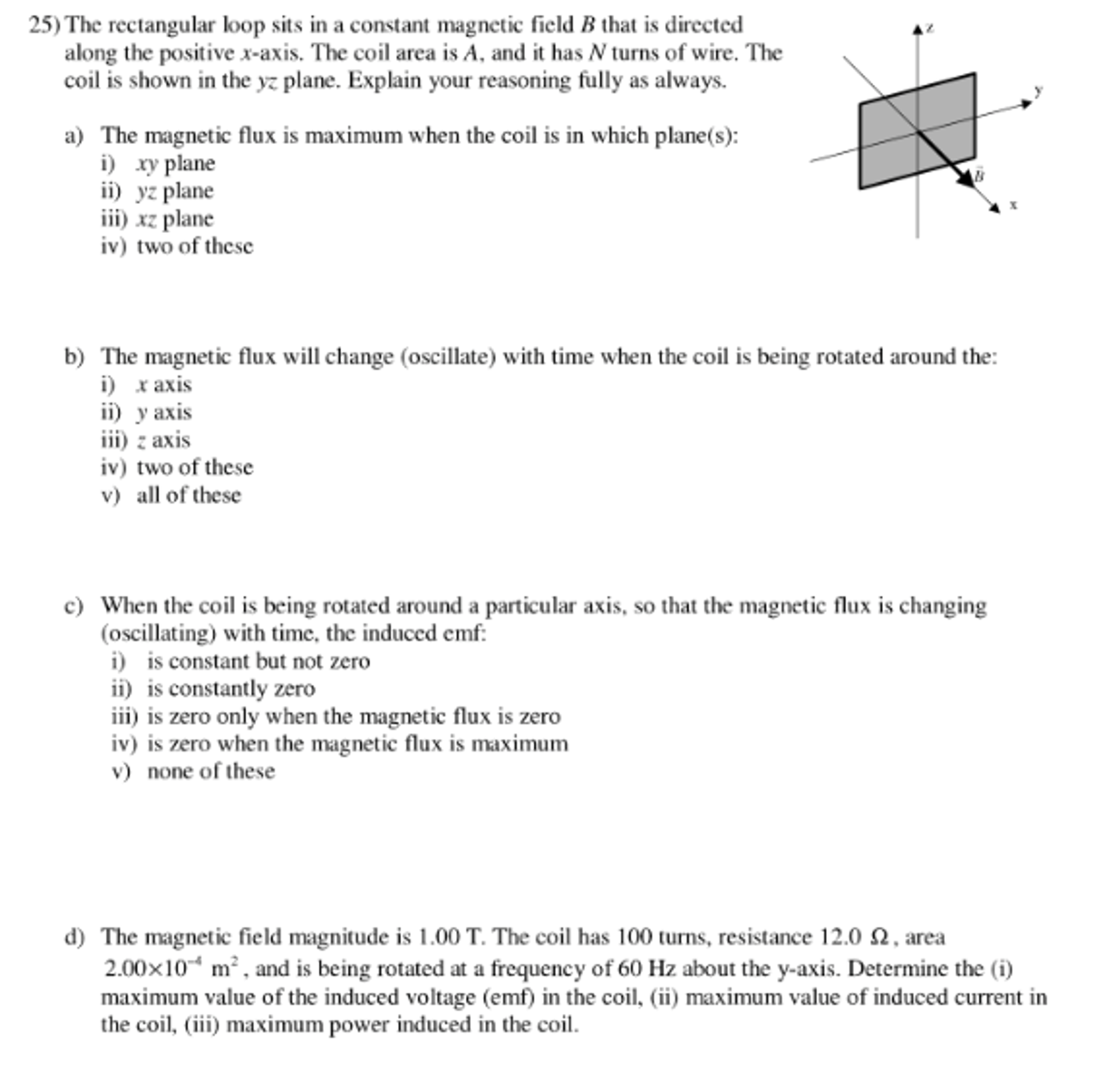 Solved The rectangular loop sits in a constant magnetic | Chegg.com
