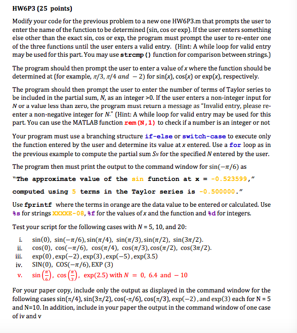 Solved HW6P3 (25 points) Modify your code for the previous | Chegg.com