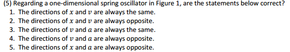 Solved Regarding a one-dimensional spring oscillator in | Chegg.com