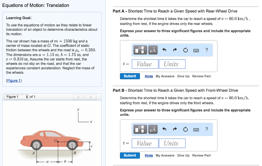Solved Equations of Motion: Translation Learning Goal: To | Chegg.com