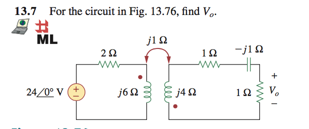 Solved For circuit in problem 13.7, calculate: - V0, - | Chegg.com