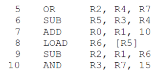 Solved Consider the following sequence of instructions, | Chegg.com