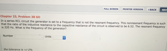 Solved Chapter 23, Problem 45 In a series circuit, a | Chegg.com