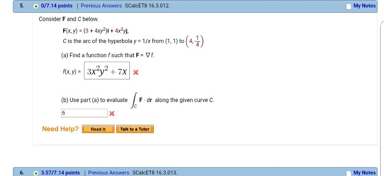 Solved 5. 0/7.14 points | Previous Answers SCalcET8 | Chegg.com