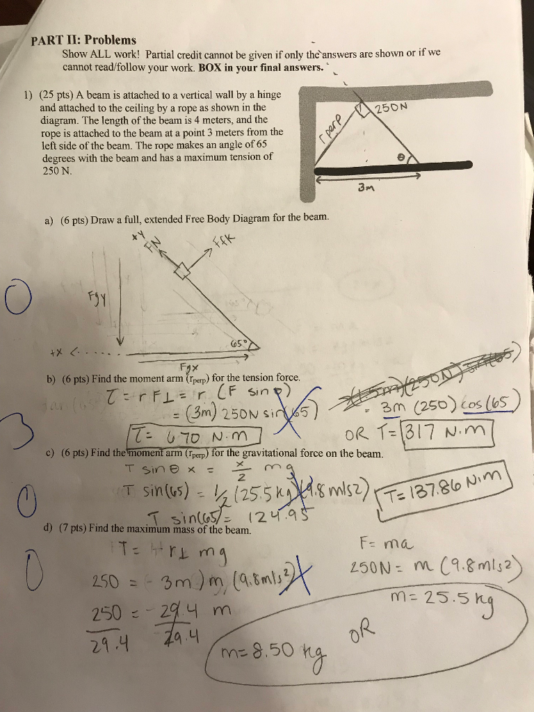 Solved PART II: Problems Show ALL work! Partial credit | Chegg.com