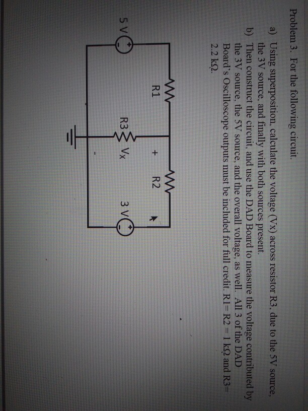 Solved Problem 3. For the following circuit. Using | Chegg.com