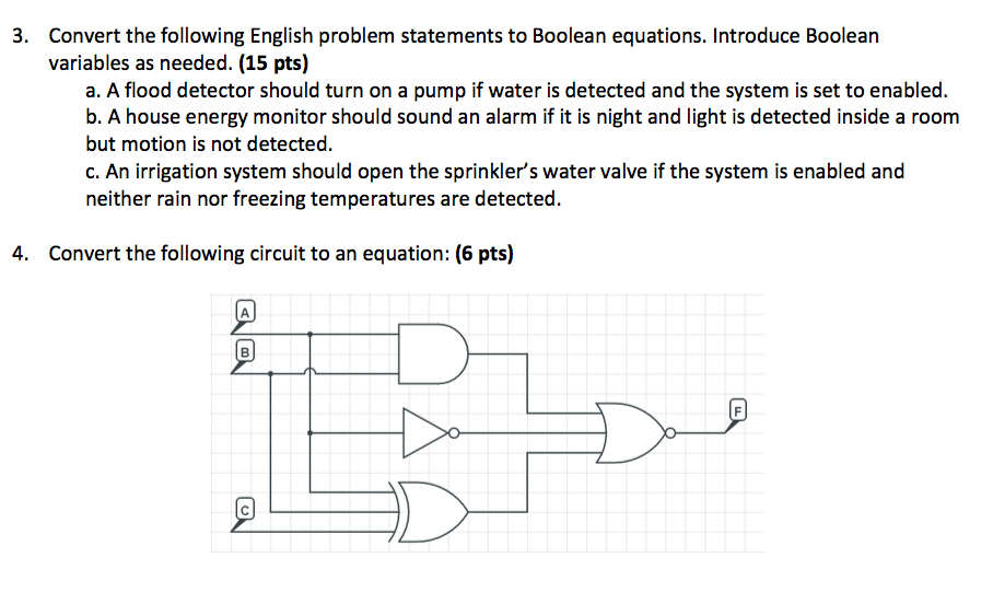 Solved Convert the following English problem statements to | Chegg.com