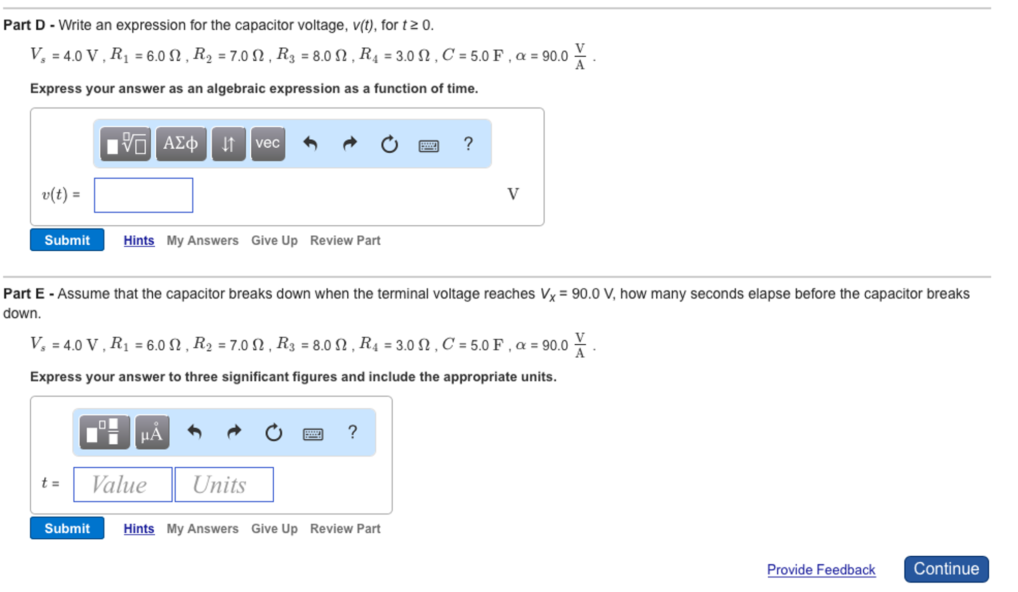 Solved Learning Goal: To analyze an RC circuit with a | Chegg.com