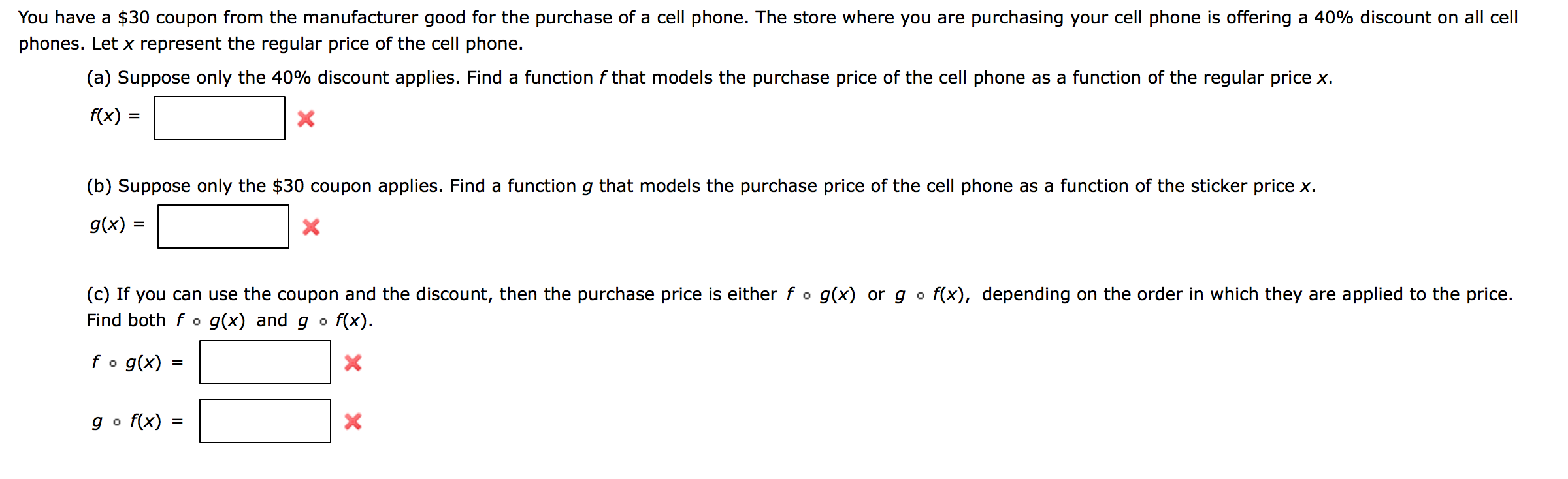 Solved You have a $30 coupon from the manufacturer good for | Chegg.com
