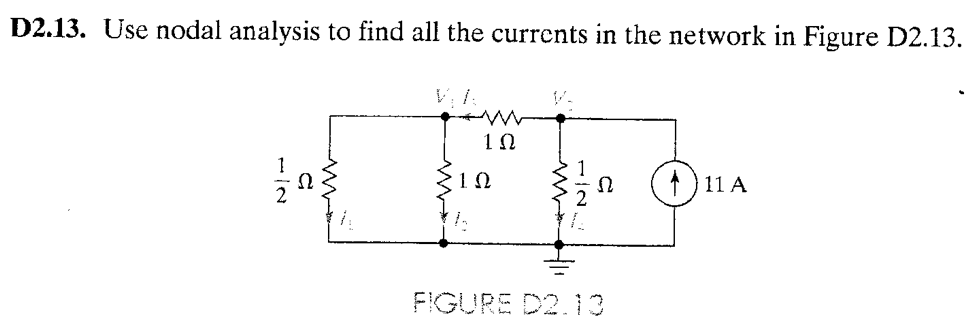 Solved Use nodal analysis to find all the currents in the | Chegg.com
