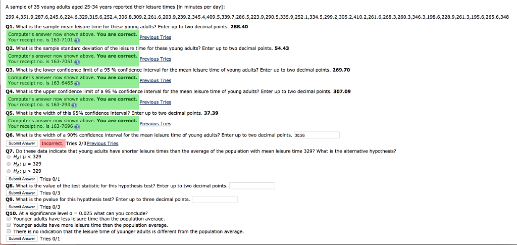 Solved A sample of 35 young adults aged 25-34 years reported | Chegg.com