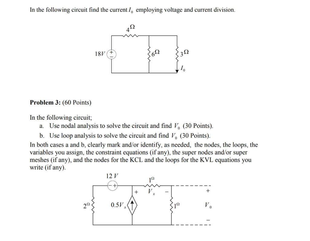 Solved In the following circuit find the current Io | Chegg.com