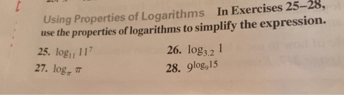 Solved Using Properties of Logarithms In Exercises 25-28, | Chegg.com