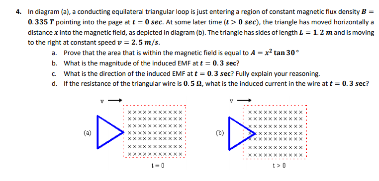 Solved 4. In diagram (a), a conducting equilateral | Chegg.com