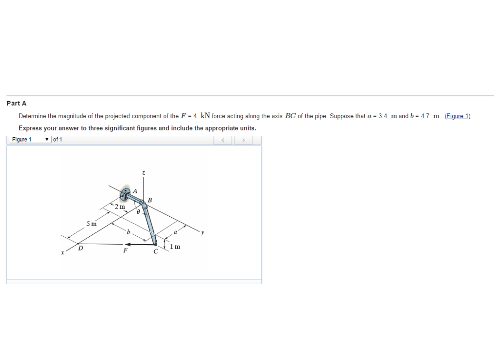 Solved Determine The Magnitude Of The Projected Component Of