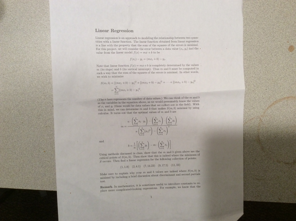 Solved Linear Regression Linear regression is an approach to | Chegg.com