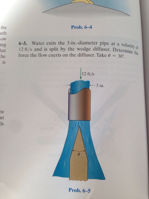 6-5. Water exits the 3-in.-diameter pipe at a | Chegg.com