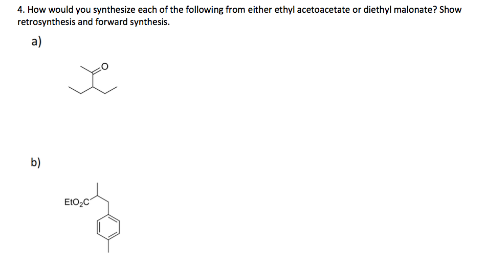 Solved 4. How would you synthesize each of the following | Chegg.com