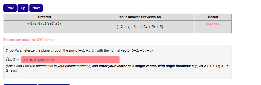Solved Parameterize the plane through the point (-2,-3,5) | Chegg.com