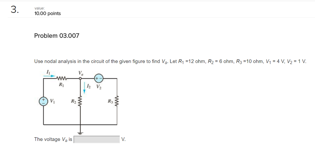 Solved Use nodal analysis in the circuit of the given figure | Chegg.com