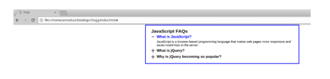 Solved [JQuery help] Rewrite the FAQs application (attached) | Chegg.com